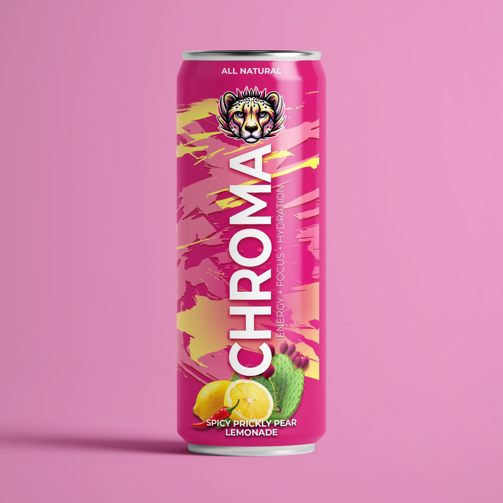 Chroma Spicy Prickly Pear Lemonade All Natural Energy + Focus + Hydrat – Chroma Beverages